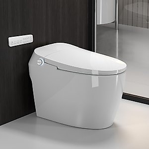 ZMJH 901 Smart Toilet with Bidet Built in, One Piece Elongated Toilet, Dryer and Warm Water, Heated Seat, Auto Flush, Soft Close Seat, Remote Control