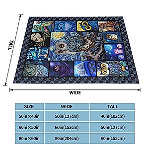 Owl Gifts for Women, Owl Blanket 50''x60'', Owl Decor, Owl Receiving Blankets Birthday Christmas Owl Lover Gifts Soft Cozy Flannel Throw Blanket for Couch Sofa All Season Owl Blankets for Girls