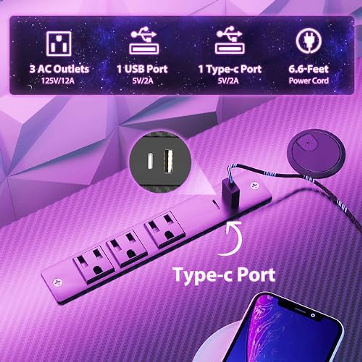 MOTPK Small Gaming Desk with LED Lights & Power Outlets, 31 Inch Computer Desk Gaming Table with Monitor Shelf, Gamer Desk with Carbon Fiber Texture, Kids Boys Desk Gift for Men