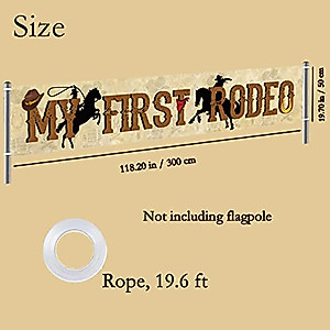 Labakita Lager My First Rodeo Banner, West Cowboy Cowgirl Theme 1st Birthday Banner, Mexican Rodeo Themed 1st Birthday Party Decorations