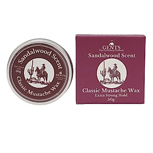 G.B.S Strong Hold Sandalwood Mustache Wax, Easy Application, Restyleable, long lasting hold