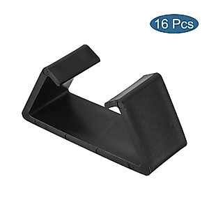 PATIKIL Patio Furniture Clips, 16 Pack Sofa Clamps Fixed Buckle Wicker Rattan Chair Fasteners for Outdoor, Black