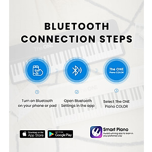 The ONE Smart Keyboard COLOR 61 Lighted Keys Piano Keyboard, Digital Piano for Beginners with 256 Tones, 64 Polyphony, Built-in LED Lights and Free Apps (Pink)