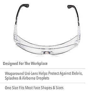 Honeywell Uvex Ultra-Spec 2000 Visitor Specs Safety Glasses with Clear Uvextreme Anti-Fog Lens (S0250X)
