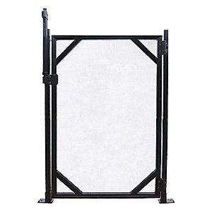 WaterWarden 4’ Pool Gate, Pool Fence Gate - 30” Wide, Self-Closing and Removable Pool Door, Coordinates with 4x12 ft Outdoor Child Safety In-Ground Pool Fencing, Easy DIY Installation,Black