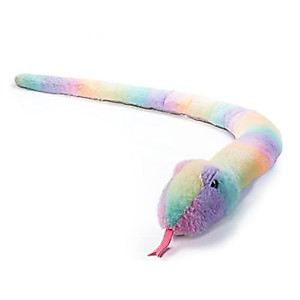 The Petting Zoo Snake Stuffed Animal Plushie, Ombrez Zoo Animals, Rainbow Snake Plush Toy 54 inches