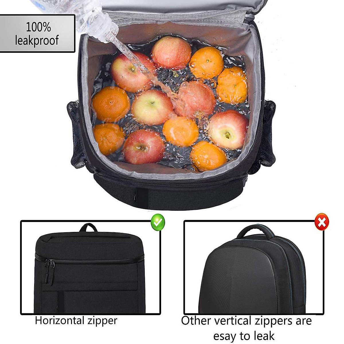 FORICH Soft Cooler Backpack Insulated Waterproof Backpack Cooler Bag Leak Proof Portable Small Cooler Backpacks to Work Lunch Travel Beach Camping Hiking Picnic Fishing Beer for Men Women