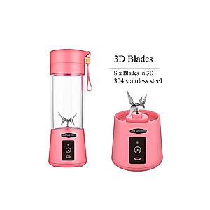 UgenixPRO® Electric USB Portable Juicer Mini Blender and Smoothies Six Blades Great for Mixing Portable Blender (Green)