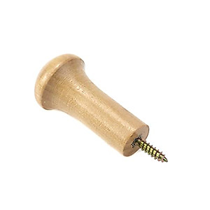 KUMGROT 10pcs Coat Wall Hooks Wood Mushroom Hook Heavy Duty Robe Hook Decorative Wall Hooks Coat Pegs Hooks for Hanging Hat Towels Clothes 5.2cm/2 Inch