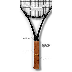 OEHMS Pro Leather Tennis Grip | Brown | Adhesive Replacement Grip | Made in Germany