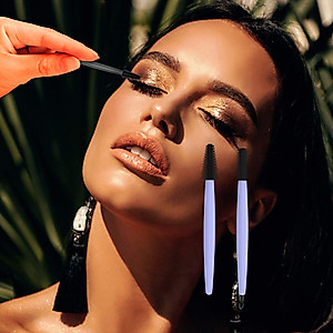 Aitakl Reusable Eyelash Brush, Silicone Eyelash Brush 2 Pcs with Portable Case(Grey)