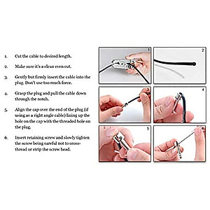 Solderless Guitar Pedal Patch Cable Kit 6 Pack to Make Custom Length Cables for Pedalboard