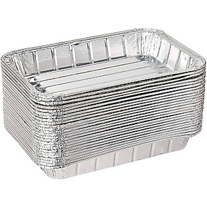 Disposable Small Aluminum Broiler Pan - 8.75" x 6.25" (10)