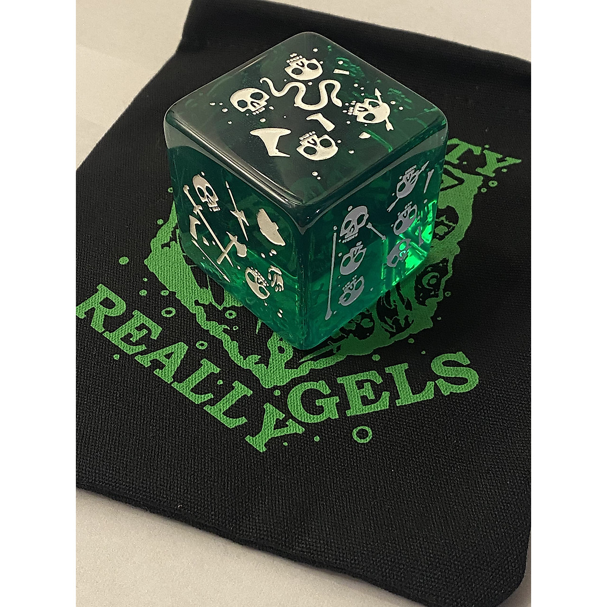 Massive Gelatinous Cube 51mm Die / Dice / Mini with Dice Bag by Severed Books