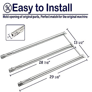 Grill Burner Tube Replacement for Weber Genesis Series 1000 1000LX 2000 2000LX 3000 3000LX 4000 4000LX 5000 5000LX, Genesis Gold and Platinum 3609(pre-2002), Platinum I/II, Weber 7506 Burner Pipe Set
