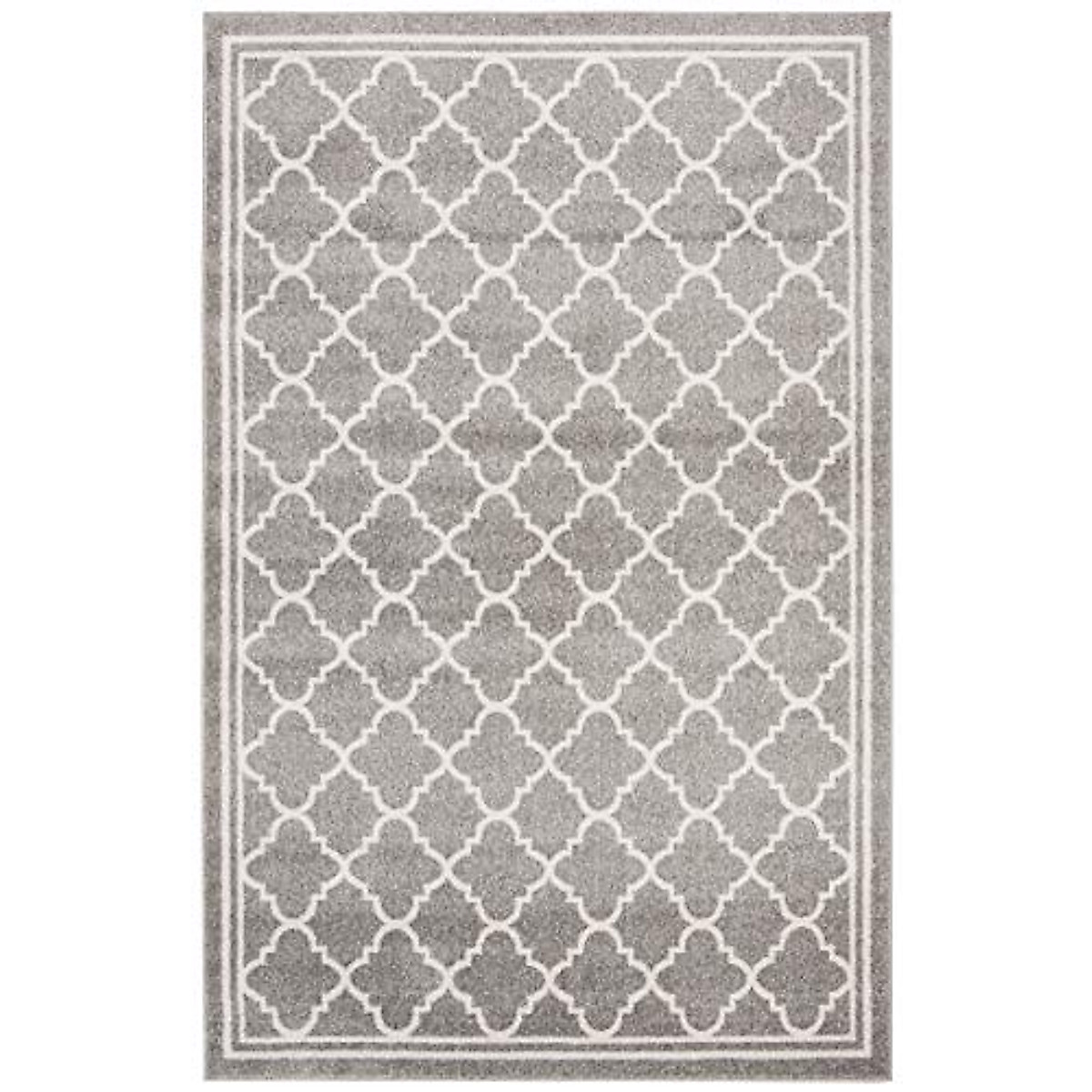 SAFAVIEH Amherst Collection 3' x 5' Dark Grey/Beige AMT422R Moroccan Trellis Non-Shedding Living Room Bedroom Accent Rug