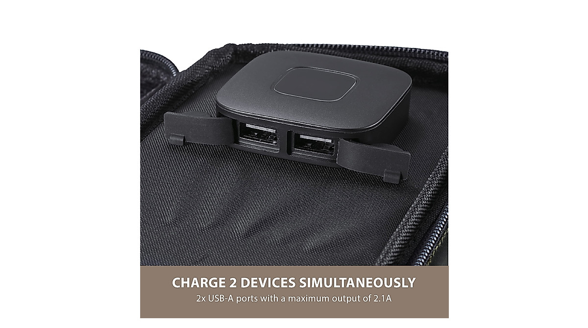 ELECOM NESTOUT Portable Solar Panel, Dual USB-A Ports, 28W Power ...