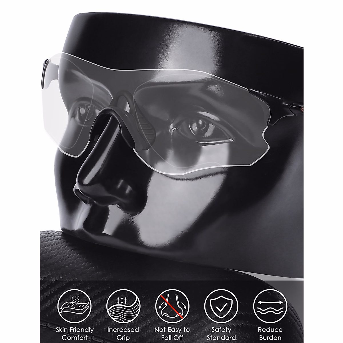 BLAZERBUCK Replacement Nose Piece Pads for Oakley EVZero Path/EVZero Pitch/EVZero Range/EVZero Blades Sunglasses - Black