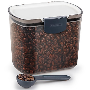Progressive International PKS-600 1.5-Quart Plastic Coffee ProKeeper Storage Container with Scoop, Tinted