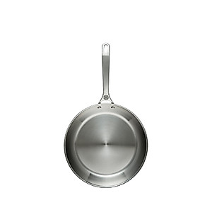 Le Creuset 12 Inch Stainless Steel Frypan Bundle with Glass Lid SS Knob