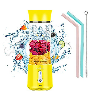 Portable Blender for Shakes and Smoothies, USB Rechargeable Vaeqozva Pro 17 Oz Bottle Large Capacity Waterproof Mini Blender, Personal Size Jucier for Travel, Home