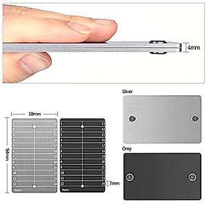 Crypto Seed Storage,Bitcoin Wallet,Cold Wallet Backup- BIP39 12 or 24 Words Recovery Phrase Backup Cryptocurrency Wallet with Engraving Pen(Double) (Grey)
