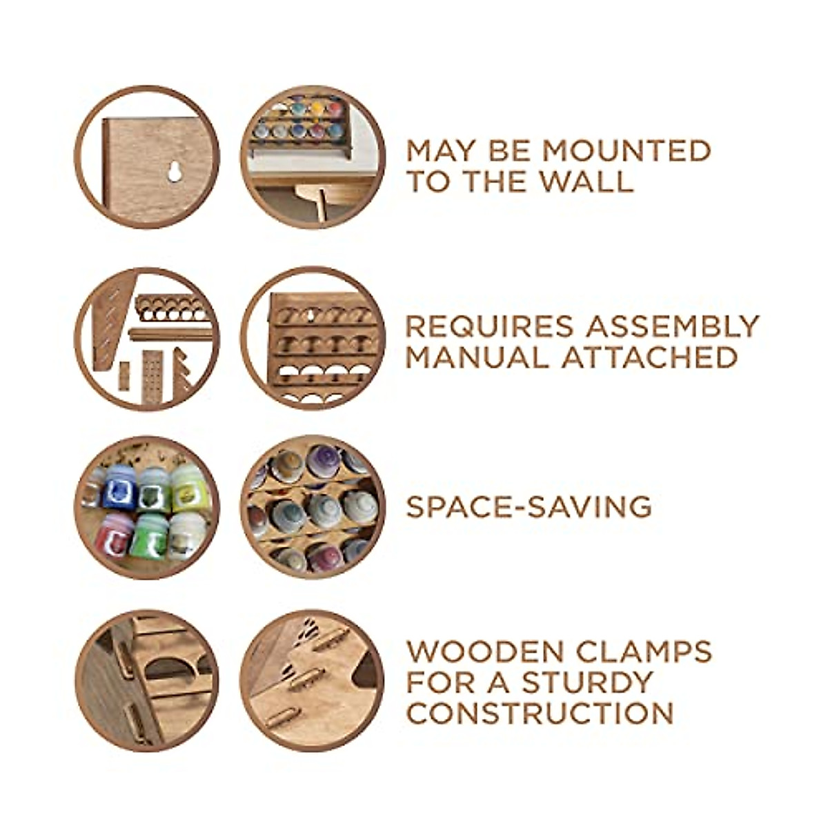 1 x Wall Citadel 60 holes + 1 x Corner Paint Rack Organizer