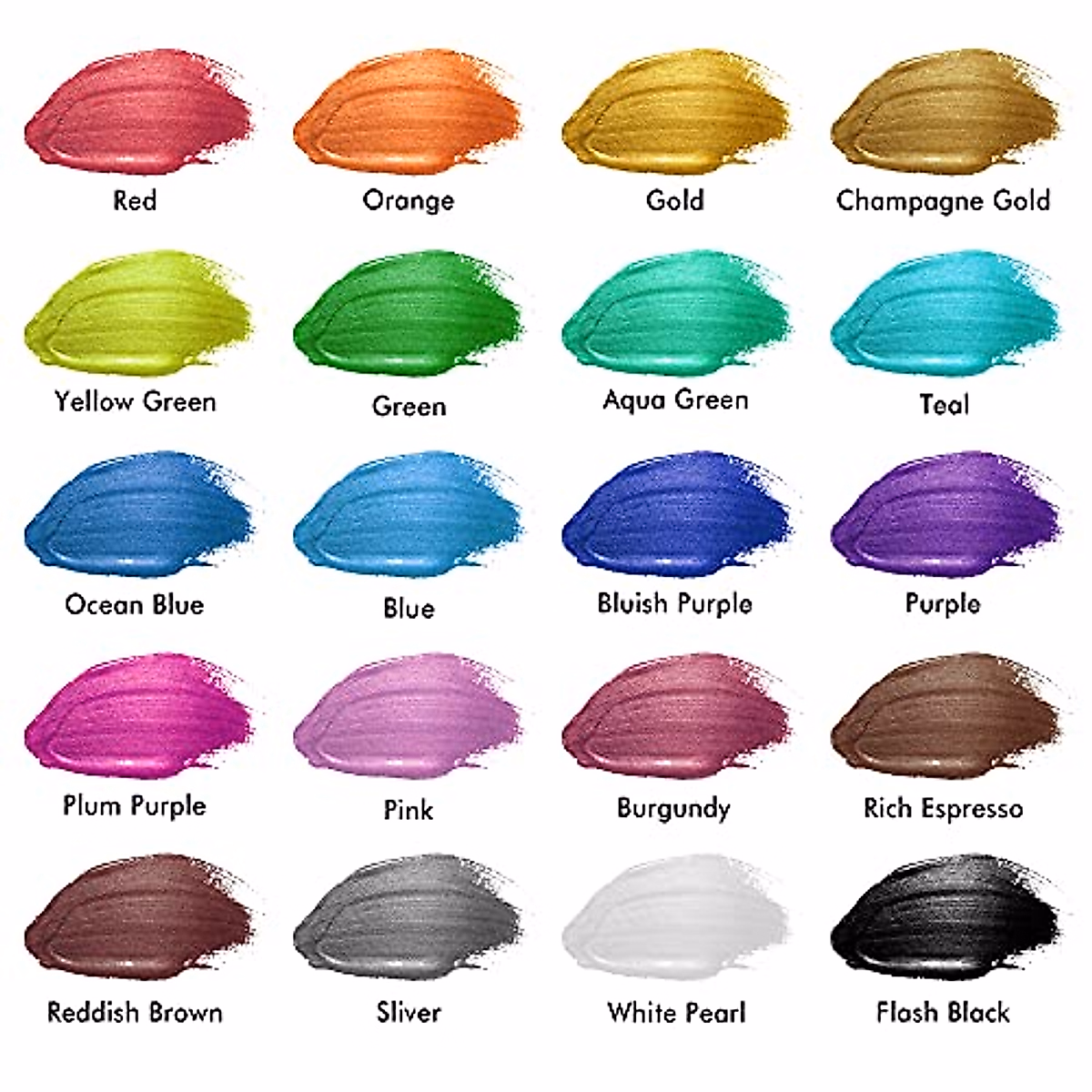 Metallic Acrylic Paint Set, Shuttle Art 20 Colors Metallic Paint in Bottles (60ml, 2oz) with 3 Brushes and 1 Palette, Rich Pigments, Non-Toxic for Artists, Beginners on Rocks Crafts CanvasWood Fabric