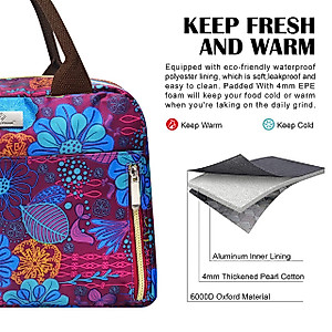 Vavabox Lunch Box For Women,Insulated Lunch Bag,Lunch Box Lunch Organizer Lunch Holder For Women/Beach/Party/Boating/Office/Fishing/Picnic(Purple)