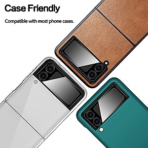 YWXTW for Samsung Galaxy Z Flip 4 Screen Protector, Front Display Cover Tempered Glass, Anti Scratch, Ultra Thin, Case Friendly Galaxy Z Flip 4 Accessories, 2 Pack