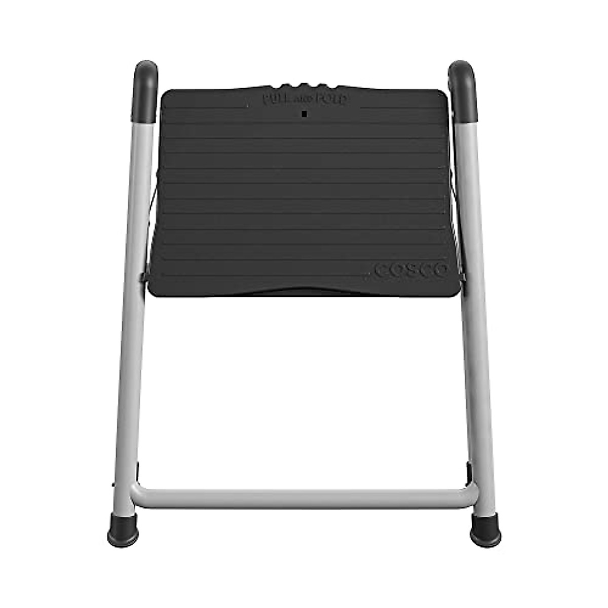 COSCO One Step Steel, Resin Steps, Step Stool without Handle, Platinum/Black