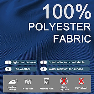 ClawsCover 14 Pack Outdoor Patio Seat and Back Cushion Replacement Covers Fit for 7Pieces 6-Seater Wicker Rattan Furniture Set Sectional Sofa Chair Couch,Aegean Blue-Include Covers Only (Large)