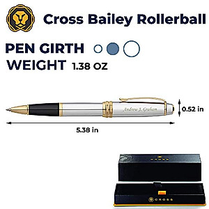 Dayspring Pens Engraved Cross Pen | Personalized Cross Bailey Medalist Rollerball Gift Pen - Custom Engraved Fast for a Unique, Functional Personalized Gift.