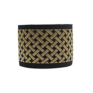 3.8 Yards Spool 2.7" Gold & Black Knot Embroidered Drapery Trim Jacquard Ribbon for Your Drapes Curtains Drapery Banding Trim Tape V7 179