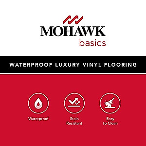 Mohawk Basics Waterproof Vinyl Plank Flooring in Alloy Gray 2mm, 8" x 48" (45.33-sqft/Carton)