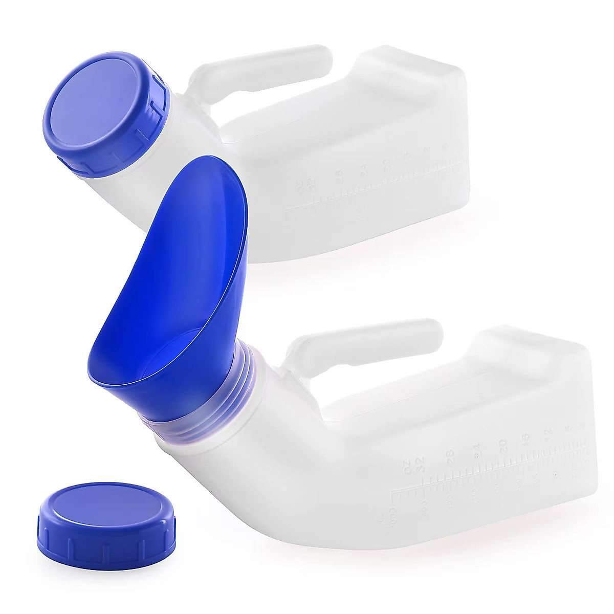 AWOKEN Unisex Spill Proof Urinal for Men and Women with Screw Lid Urinal Funnel, Portable Toilet Urinal Ideal for Car Travel Outdoor (2)