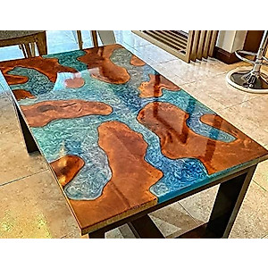 Epoxy Table, Live Edge Wooden Table, Epoxy Resin River Table, Natural Wood,Dining Table, Natural Epoxy Table, Resin Table