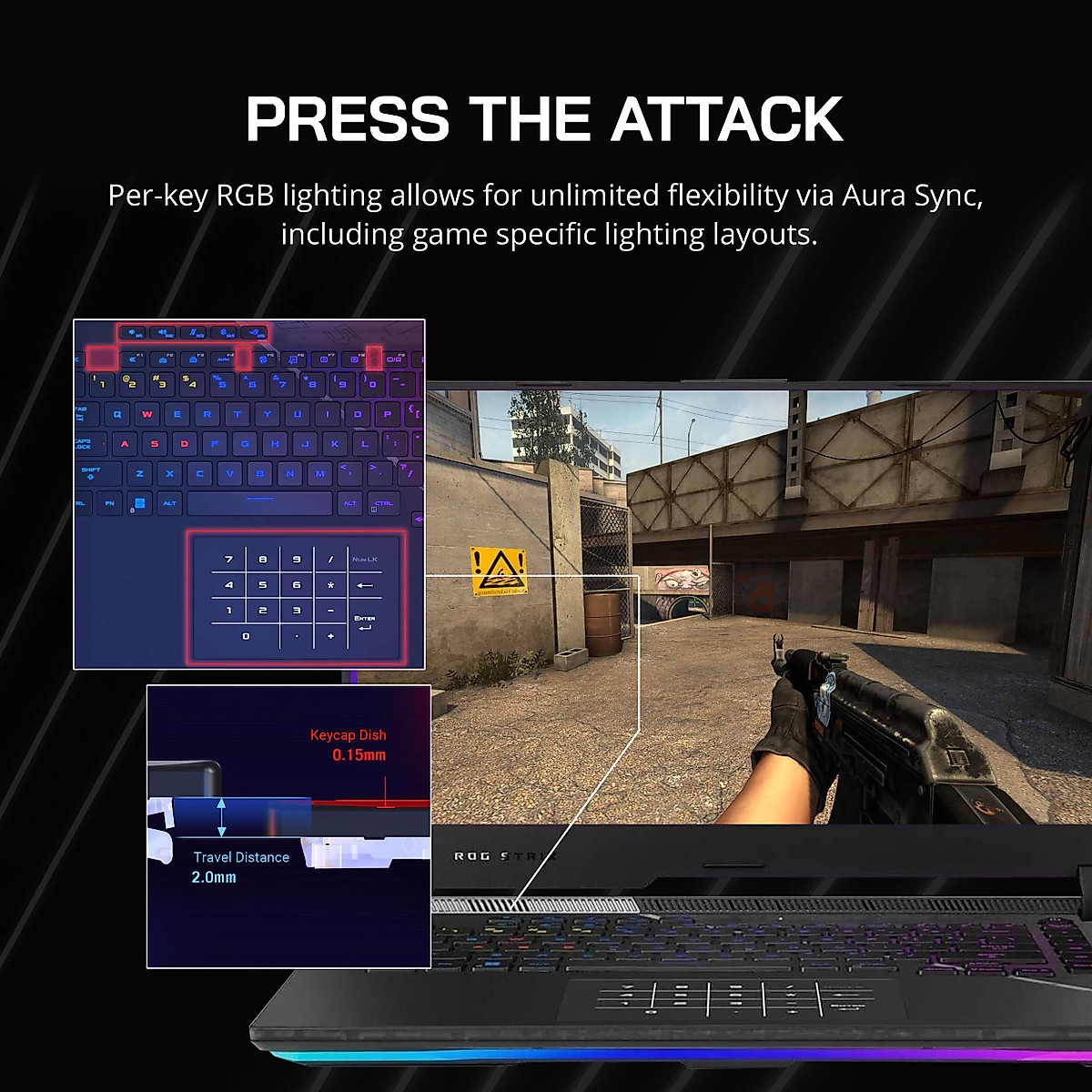 Asus ROG Strix Scar 15 Gaming Laptop, 15.6” QHD 240Hz Display, Intel Core i9 12900H, 64GB DDR5, 4TB SSD, NVIDIA GeForce RTX 3070 Ti, Per-Key RGB Keyboard, Wi-Fi 6E, Black, Win 11, 32GB USB Card