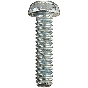 Small Parts Steel Machine Screw, Zinc Plated Finish, Round Head, Phillips Drive, Meets ASME B18.6.3, 2-1/2" Length, Partially Threaded, 1/4"-20 UNC Threads (Pack of 50)