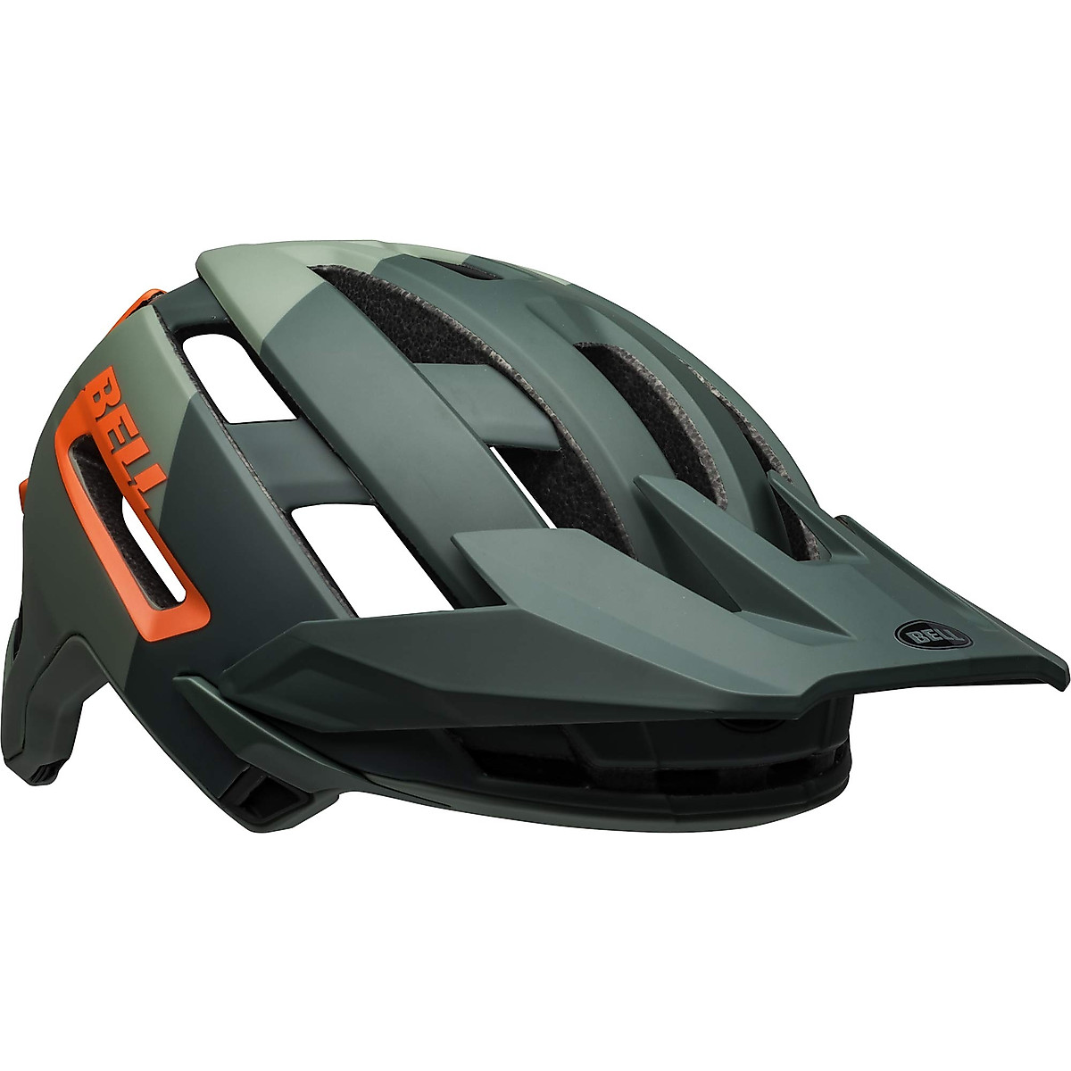 BELL Super Air MIPS Adult Mountain Bike Helmet - Matte/Gloss Green/Infrared, Large (58-62 cm)