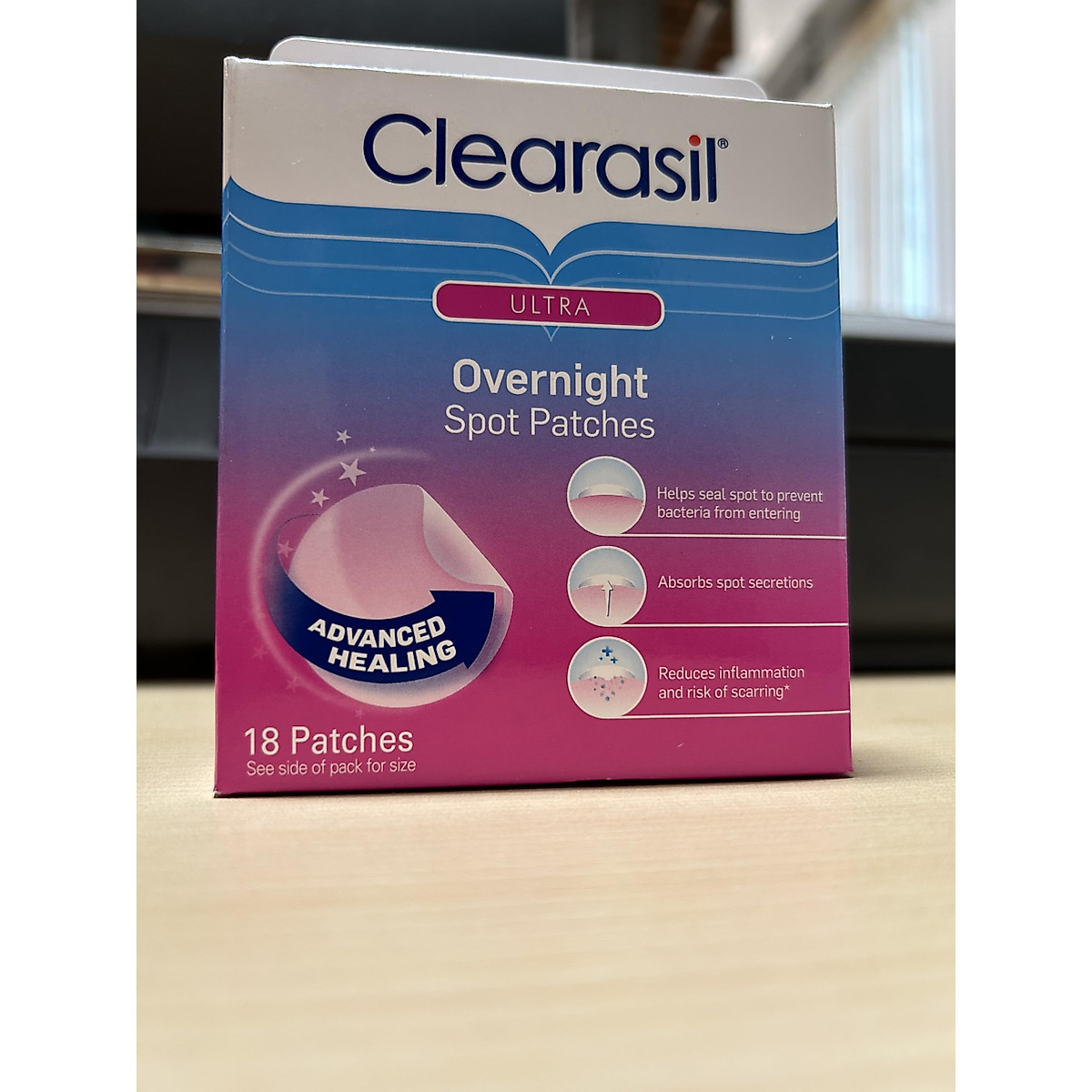 Clearasil Stubborn Acne Overnight Spot Pimple Patches, 18 Count (Pack of 3)