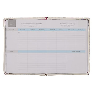 Christian Art Gifts 2023 - 18-Month Women's Faux Leather Personal Planner with Zipper Closure: His Mercies Are New Every Morning - Lamentations 3:22-23, Aug 2022-Jan 2024, Multicolored Floral, Large