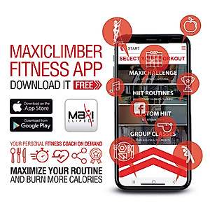 MaxiClimber XL-1000 Vertical Climber, As-Seen on-TV, that Combines Weight Resistance, Muscle Toning, and Aerobic Excercise for a Full-Body Workout in the Comfort of your Home. Free Fitness App