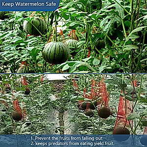 Watermelon Nets Heavy Duty Watermelon Nets Hanging Watermelon Nets, Melon Hammock for Garden Reusable Melon Sling Melon Net Bag for Watermelon, Honeydew Melon, Cucumbers, Potato 23 Inches 50 Pack