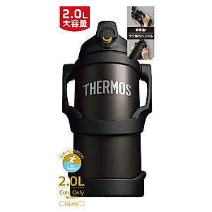Thermos FJQ-2000 BK Vacuum Insulated Sports Jug, 6.6 gal (2 L) Black