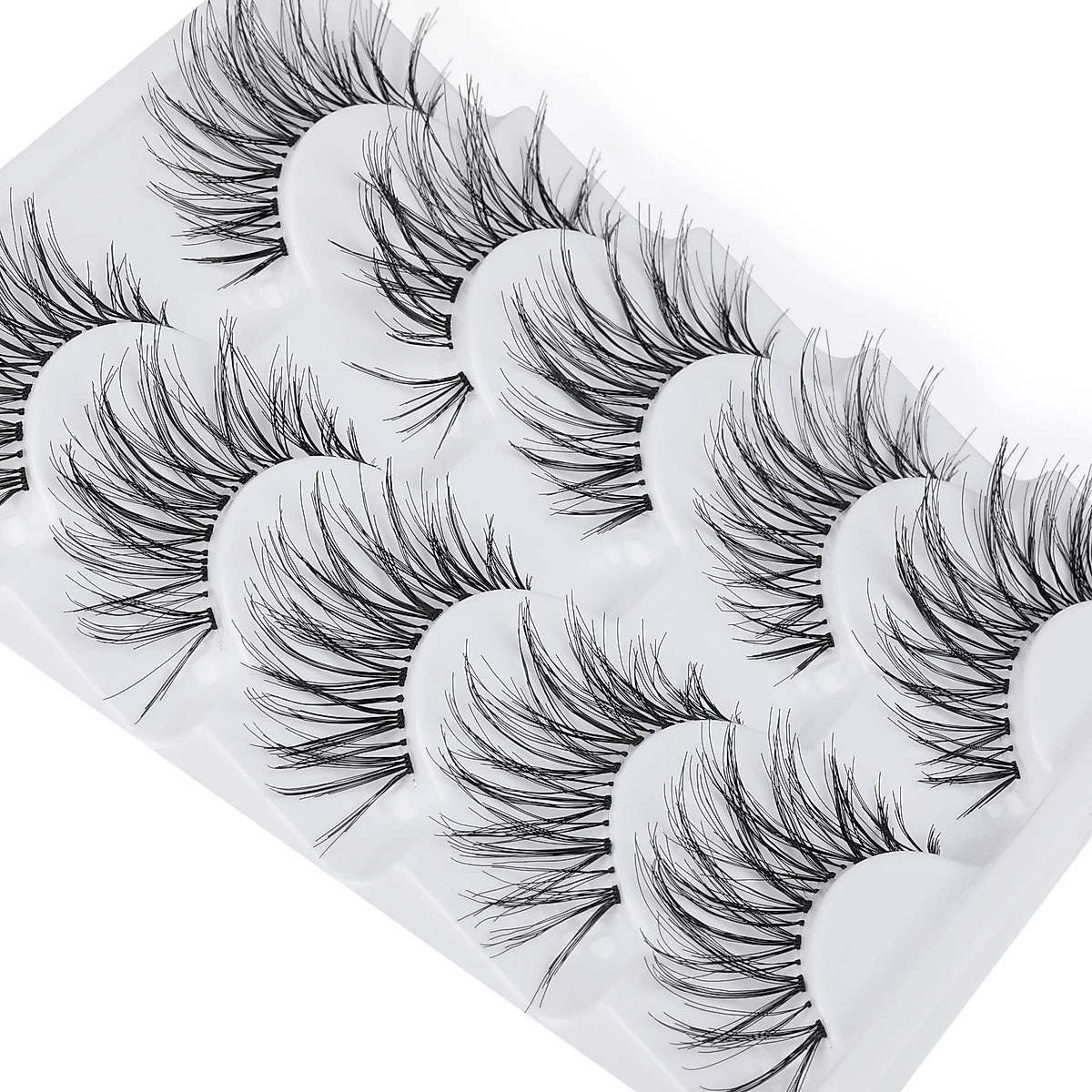 False Eyelashes Glamour Fake Lashes Reusable 100% Handmade (5 Pairs)