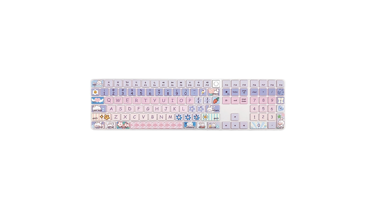 Cute Bunny Keyboard Cover for Apple iMac A2520