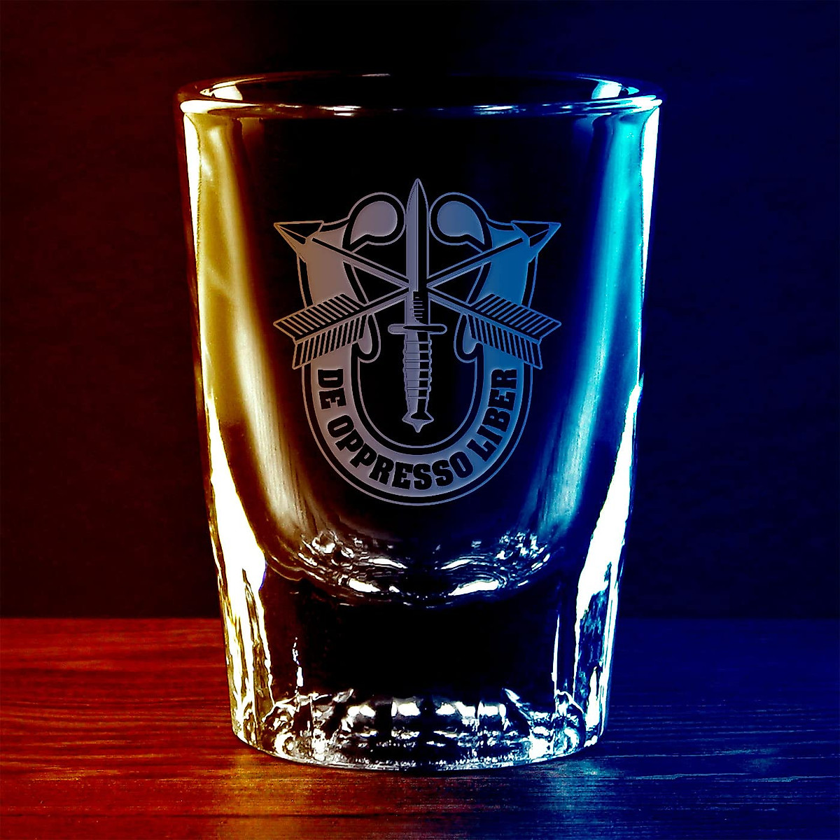 7.62 DESIGN U.S. Army Special Forces Deep Etched 1.5 oz. Shot Glass