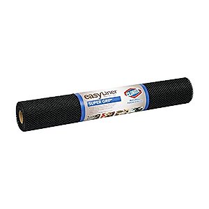 Duck Brand 284150 Super Grip Easy Liner Shelf Liner with Clorox, 20 inches x 6-Feet, Black