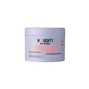 Noughty 97% Natural Wave Hello Curl Butter 3-in-1 Treatment, Moisturising Hair Mask, Leave-In Conditioner and Post Shampoo Conditioning Wash, Sulphate Free Vegan Haircare 300ml